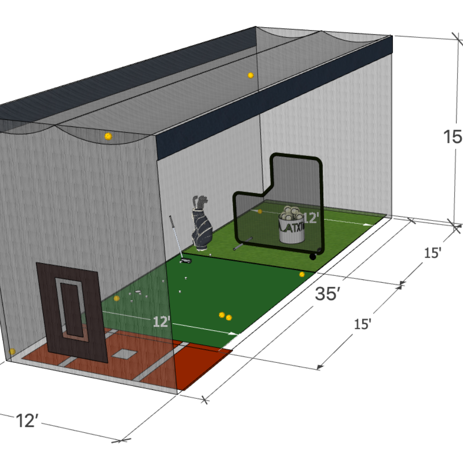 Budget Friendly Garage Batting Cage Turf Ideas - ATXTurf - Artificial Turf